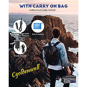 CGOLDENWALL Insulin Cooler Travel Case 7 * 2.9 * 1.2In Medicine Refrigerator with 2-8 ℃ Intelligent Constant Temperature, Alarm System & LED Display, for Car, Home, Travel