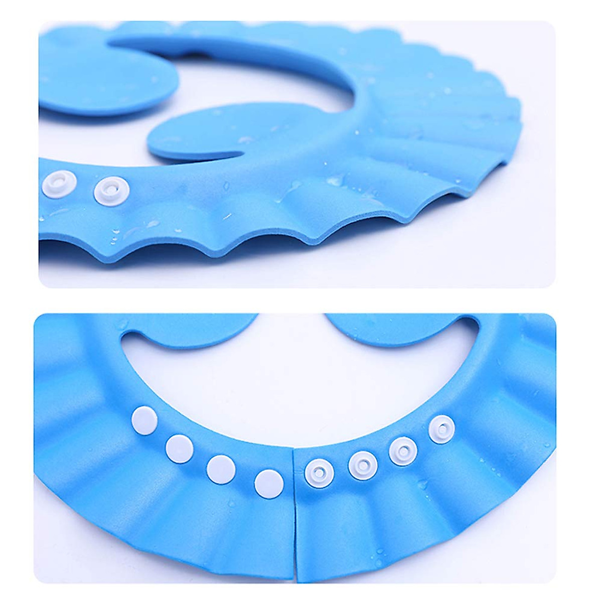 Baby Shower Shampoo Bath Protection Cap Waterproof Ear Protection Eye Protection 3 Pieces- Soft Cap Adjustable Bathroom Sun Visor Suitable for 0-3-10 Years Old