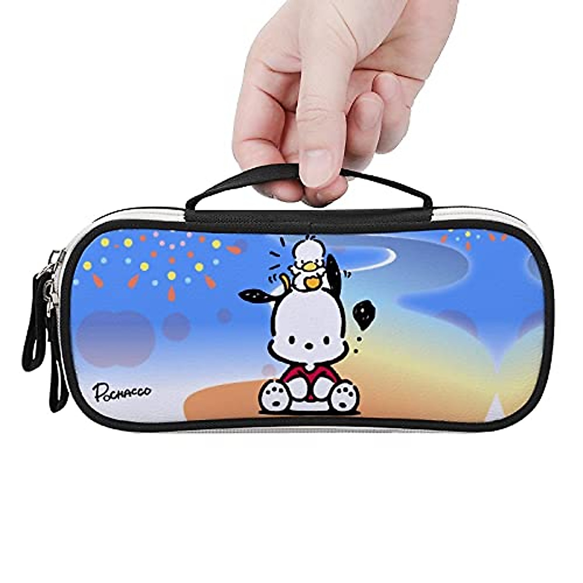 Poch-ac-co Portable pencil bag cosmetic bag large pencil case Makeup brush storage for travel