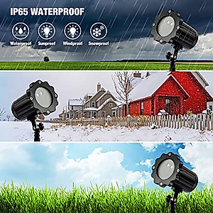 4 Pack Christmas Projector Light Xmas Spotlight Projector with Wireless Remote Holiday Christmas Waterproof Outdoor Projector Spotlights Red and Green Spotlight Star Show for Xmas Holiday Decorations