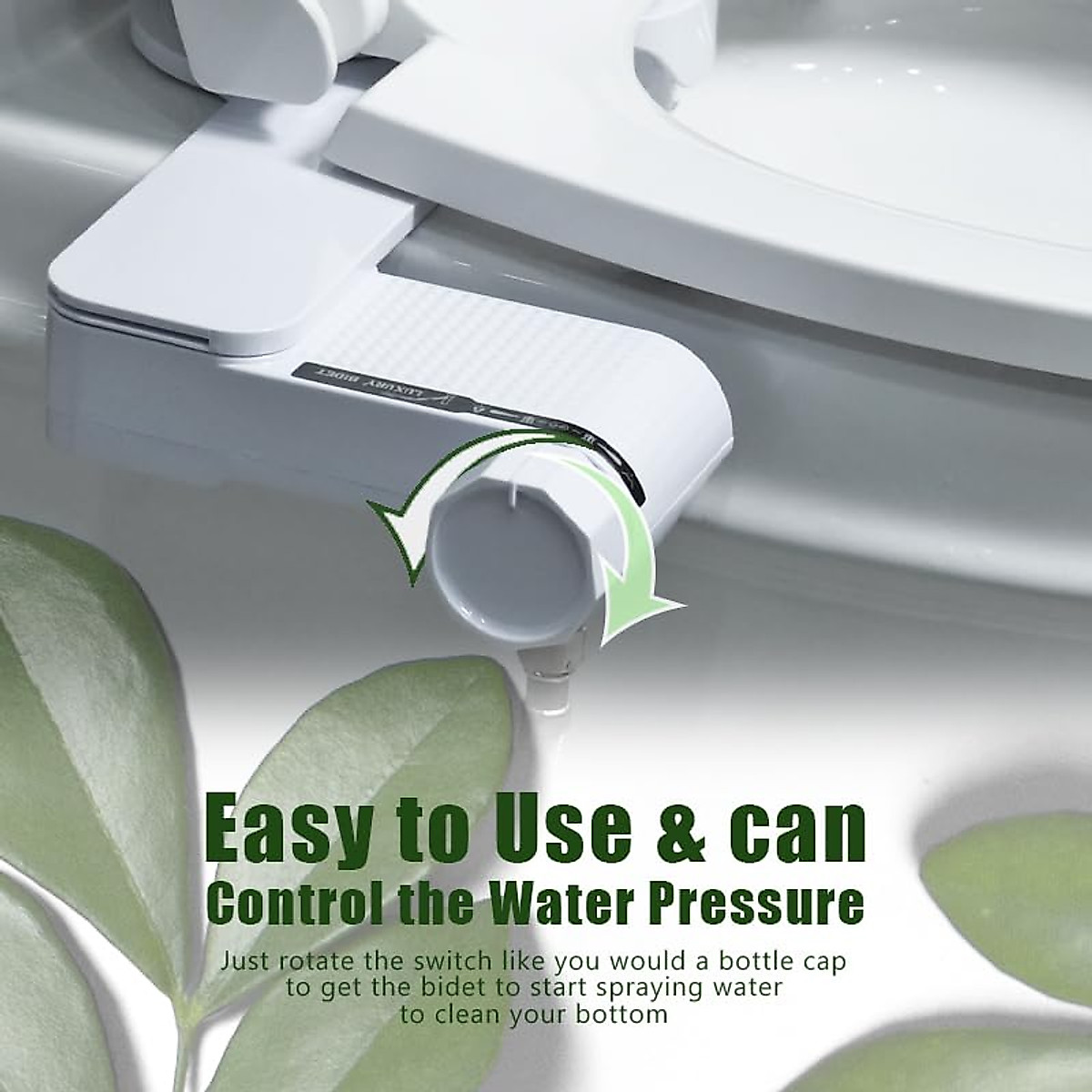 Bidet, Bidet Attachment for Toilet, Non-Electric Fresh Water Bidet with Self-Cleaning Nozzle
