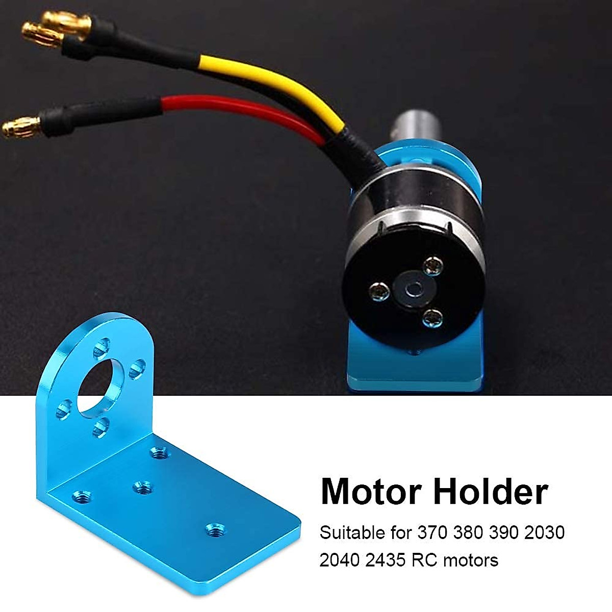 Dilwe RC Motor Base, Metal L Shape Motor Mounting Holder Seat Base for 370 380 390 2030 2040 2435 Motors