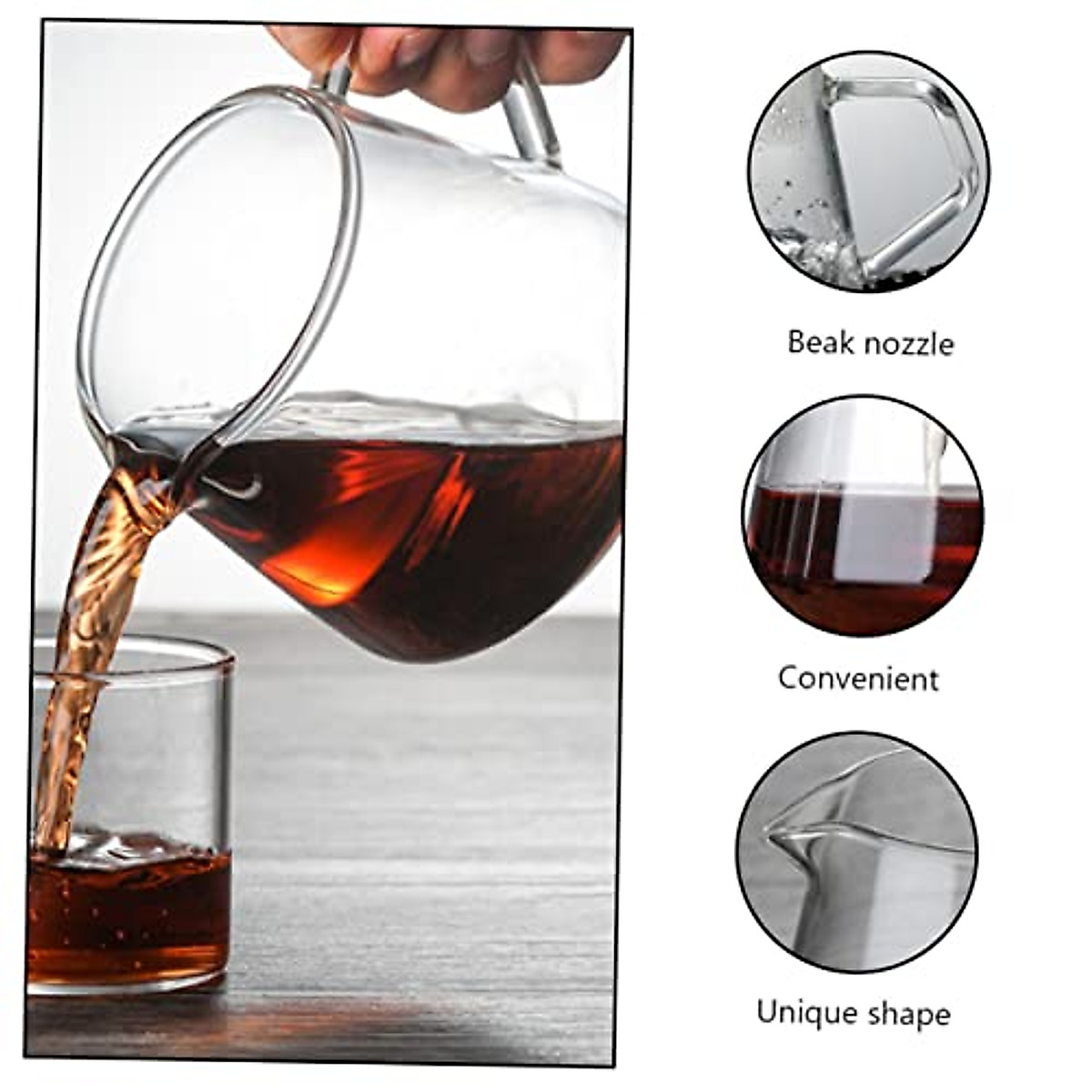 CRAFTHROU 1pc Coffee Pot Manual Espresso Maker Espresso Machines Coffee Frothing Pitcher Expresso Coffee Cup Espresso Frothing Cup Stovetop Tea Kettle Clear Water Bottles Teapot Beaker Glass