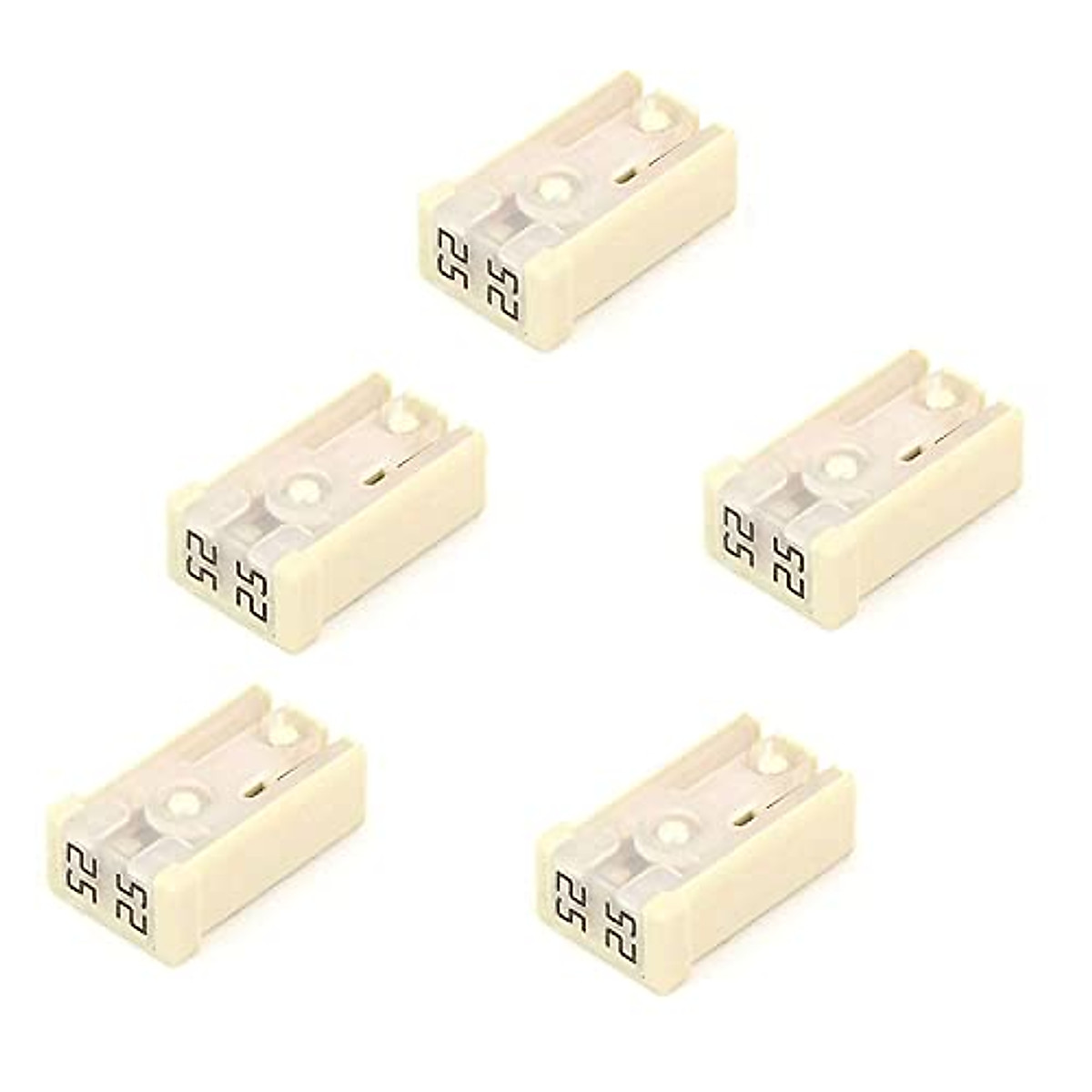 5 pcs Slotted Automotive MCASE Mini Shaped Cartridge Fuse Kit, 25A, 32V