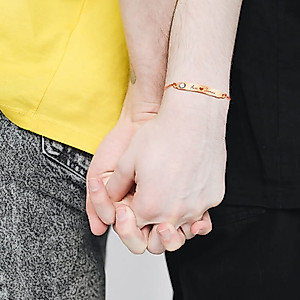 YESTIME Custom Name Bar Bracelet Personalized - 18K Gold Plated Adjustable Personalized Text Bracelet, Customized Jewelry Gift for Women Girlfriend