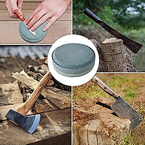 Set of 2 Dual Grit Multi-Purpose Sharpener and Rectangular Cut Axe File, SourceTon Waterstone Sharpener and sharpening file