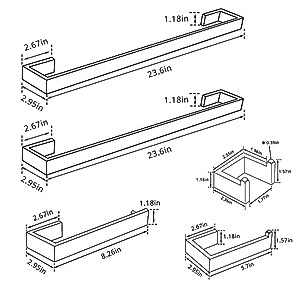 Fapully 5 Piece Bathroom Hardware Set Stainless Steel Wall Mounted Bathroom Accessories Set,Brushed Nickel Finished