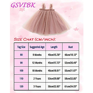 GSVIBK Baby Girls Tutu Dress Toddler Tulle Tutu Dress Infant Long Sleeve Cotton Dresses Princess Party Dress 12M Pink 708
