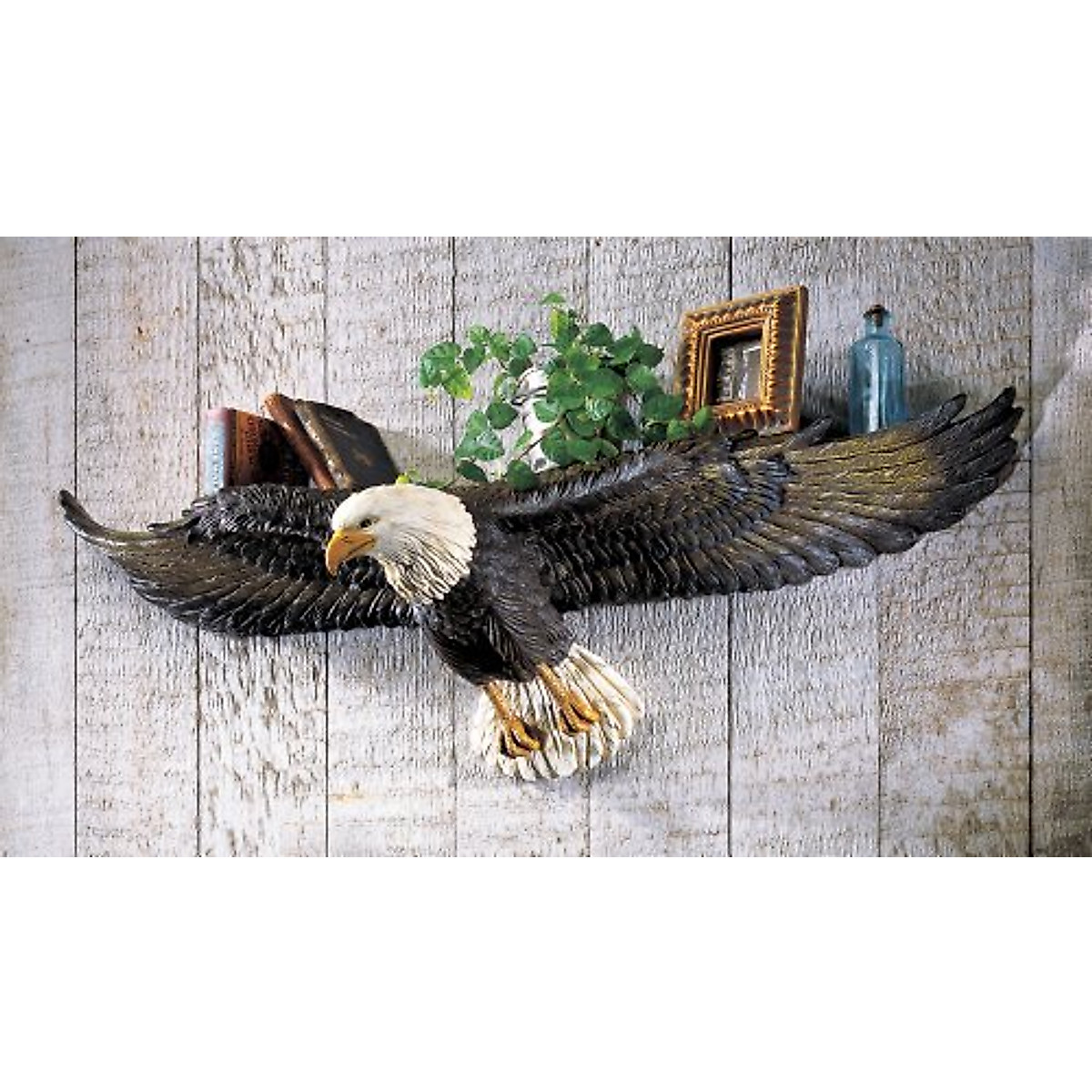 Collections Etc 3D Eagle Sculpted Wall Shelf Multi