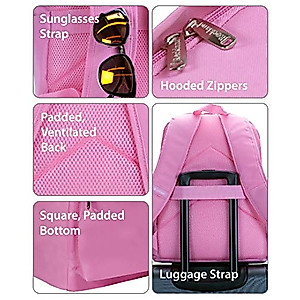 Rockland Classic Laptop Backpack, Pink, Large