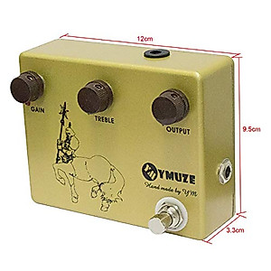 YMUZE Handmade GOLD Professional Overdrive Boost Guitar Effects Pedal