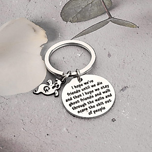 SEIRAA Ghost Friends Keychain Best Friend Gift Ghost Jewelry Soul Sister Gift Friendship Keychain Gag Birthday Gift For Her (Ghost Friends Keychain)