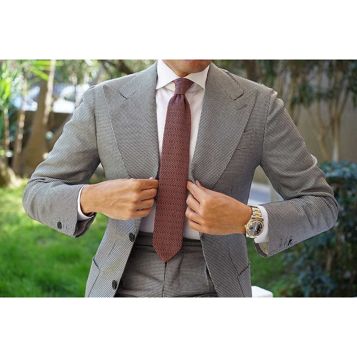 Marrakesh Knitted Tie Orange Marrakesh Knitted Tie