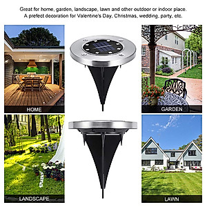 AOZBZ Solar Ground Light LED Color Changing Garden Light Outdoor Waterproof Disk Light Solar Landscape Pathway Light (multicolor)