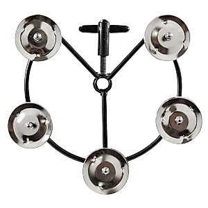Tycoon Percussion Tambourine W/Steel Jingles Attahes to A Hi-Hat Stand (TBHHT-S)