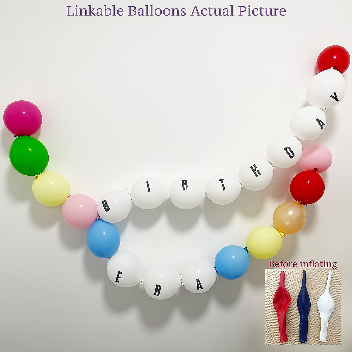 190pcs Pink, Purple，Blue Balloon Garland Heart Star Balloons, Custom Friendship Bracelet Banner For In My Birthday Era Themed Decorations Princess Music Birthday Photo Backdrop Tour Graduation Parties