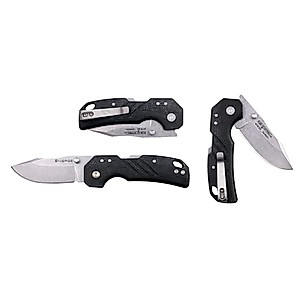 Cold Steel 2.5' Engage / 2.5' Clip Point Blade / 3MM Thick / 4116SS Steel W/Stonewashed Finish/Black GFN Handle/Atlas™ Lock