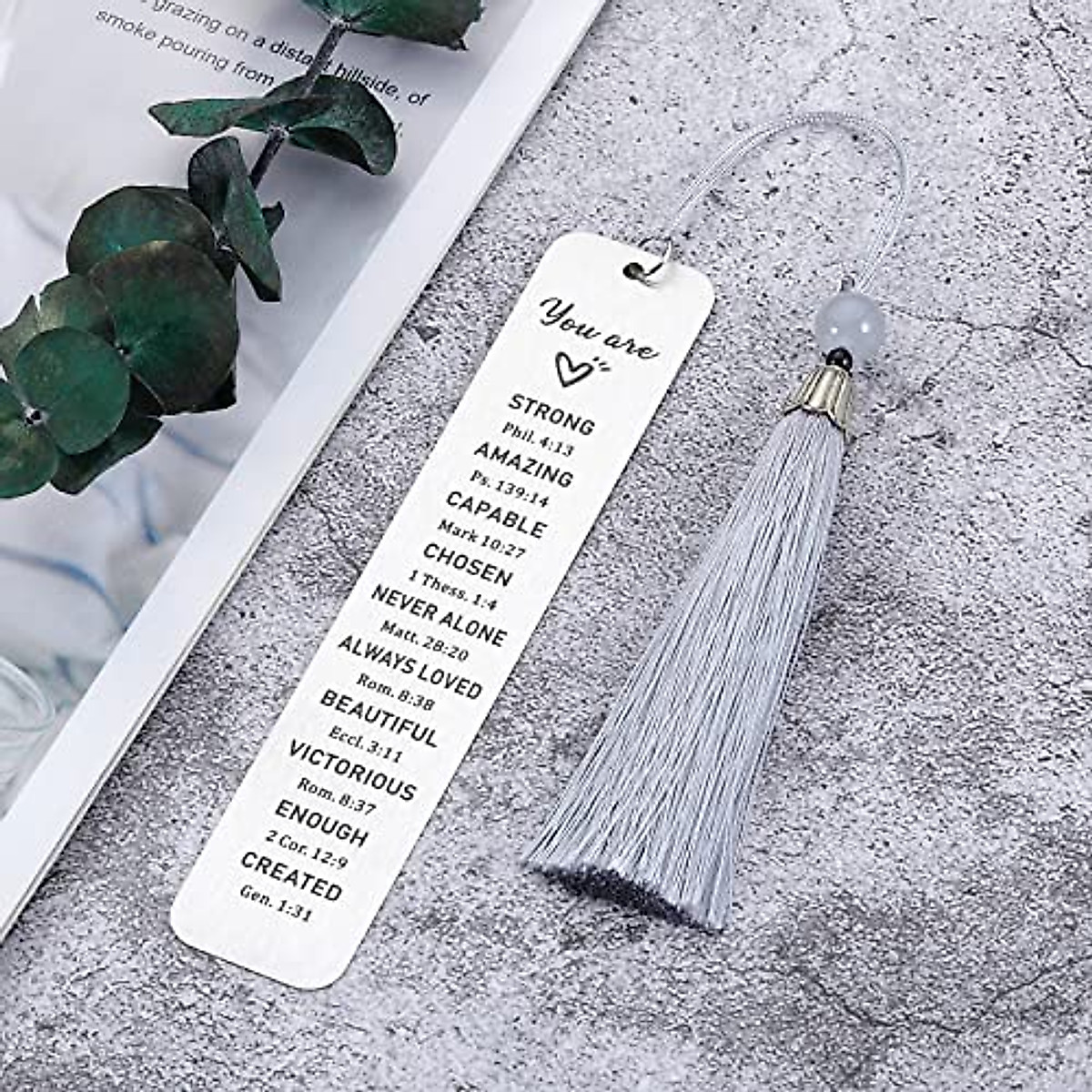 Christian Bookmark Gifts for Women Faith Easter Religious Bible Verse Baptism 1st First Communion Gifts Inspirational Godson Goddaughter Kids Boy Girl Birthday Graduation Christmas Stocking Stuffers