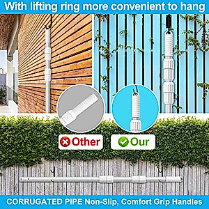 YEECHUN Professional 15 Foot Swimming Pool Pole Telescopic Aluminum Fits Pool Net Skimmer Rake Vacuum Head Brush Cleaning Equipment Heavy Duty,for Skimmer Nets, Vacuum Heads and Brushes