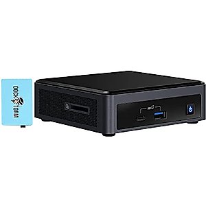 Intel NUC Performance Kit Mini Desktop PC Black i5-10210U 4-Core up to 4.2 GHz, 8GB RAM, 256GB PCIe SSD, UHD, WiFi 6, BT 5.2, RJ-45, Thunderbolt 3 (Type-C), Win 10 Pro w/Dockztorm Hub