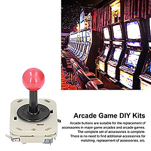 Arcade Joystick, 50 Million Taps Lightweight Portable Comfortable Grip Simple Operation Arcade Buttons for Household for Recreational Machines