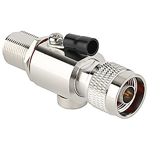 Whisary N Type Lightning Arrestor DC-6 GHz N Male to Female Coaxial Lightning Surge Protector Protects 3G, 4G, 5G,LTE,GPS, 2.4GHz Wi-Fi, 900MHz