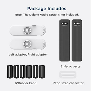 KIWI design Deluxe Audio Strap Adapter Kit Compatible with Quest 2 Accessories (Not 3D Printed, Not Include The Head Strap or Quest 2)