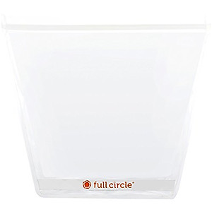Full Circle ZipTuck Reusable Plastic Storage Bag, Clear