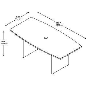 Bush Business Furniture BBF Conference Table, 72W x 36D, Mocha Cherry
