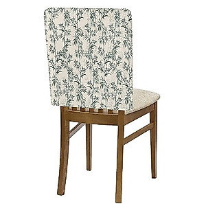 CosyBright Dining Room Chair Covers Back Slipcover Set of 4, Bamboo Spring Plant Stretch Chair Protector for Kitchen Hotel Restaurant Home Decor Removable Washable Chair Slipcover