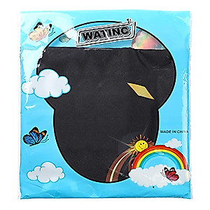 WATINC Happy 16th Birthday Backdrop Banner Background Banners 78” x 45” XtraLarge Backdrops Balloons Black Gold Party Decorations Supplies for Indoor Outdoor Photo Booth Props