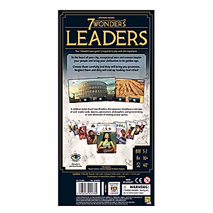 7 Wonders Leaders Board Game EXPANSION (New Edition) | Family Board Game | Civilization Board Game for Adults| Strategy Board Game for Game Night | 3-7 Players | Ages 10+ | Made by Repos Production
