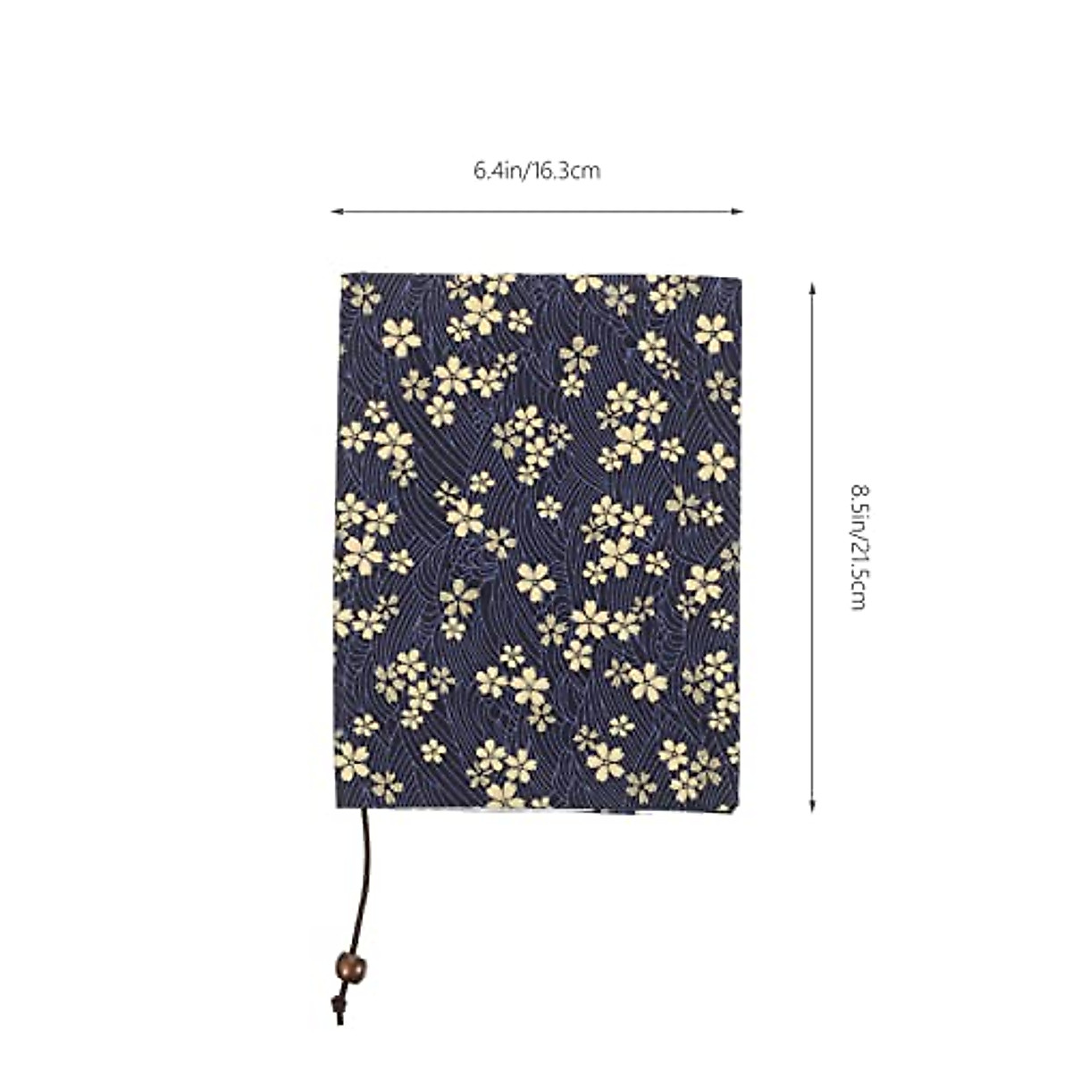 NUOBESTY Books Sleeves Flower Pattern Book Cover Washable Book Protector Book Pouch Fabric Paperback Cover Padded Case Blue