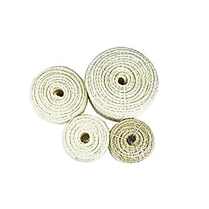 Treasborn Natural Sisal White Rope for Cat Scratcher Scratching Post Replacement 1/4 inch Cat Tree Sisal Rope for Repairing, Recovering or DIY Cat Scratcher 50/100 / 164 Feet