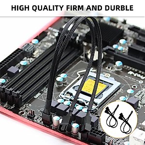 nutjam Black 4 Pin PWM Fan Splitter Cable,1 to 2 Converter, Fan Splitter Adapter for Desktop Computer CPU & Fan (2 Pack)
