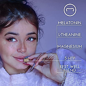 Sugarbear Sleep Aid Gummies for Adults with Melatonin 6mg, Magnesium, L-Theanine, 5 HTP, B6, Valerian Root, Lemon Balm - Vegan Chewable Sleep Supplement, Sleep Vitamins (1 Month Supply)