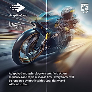 Philips 22 inch Class Thin Full HD (1920 x 1080) Monitor, 100Hz Refresh Rate, VESA, HDMI x1, VGA x1, LowBlue Mode, Adaptive Sync, 4 Year Advance Replacement Warranty, 221V8LB