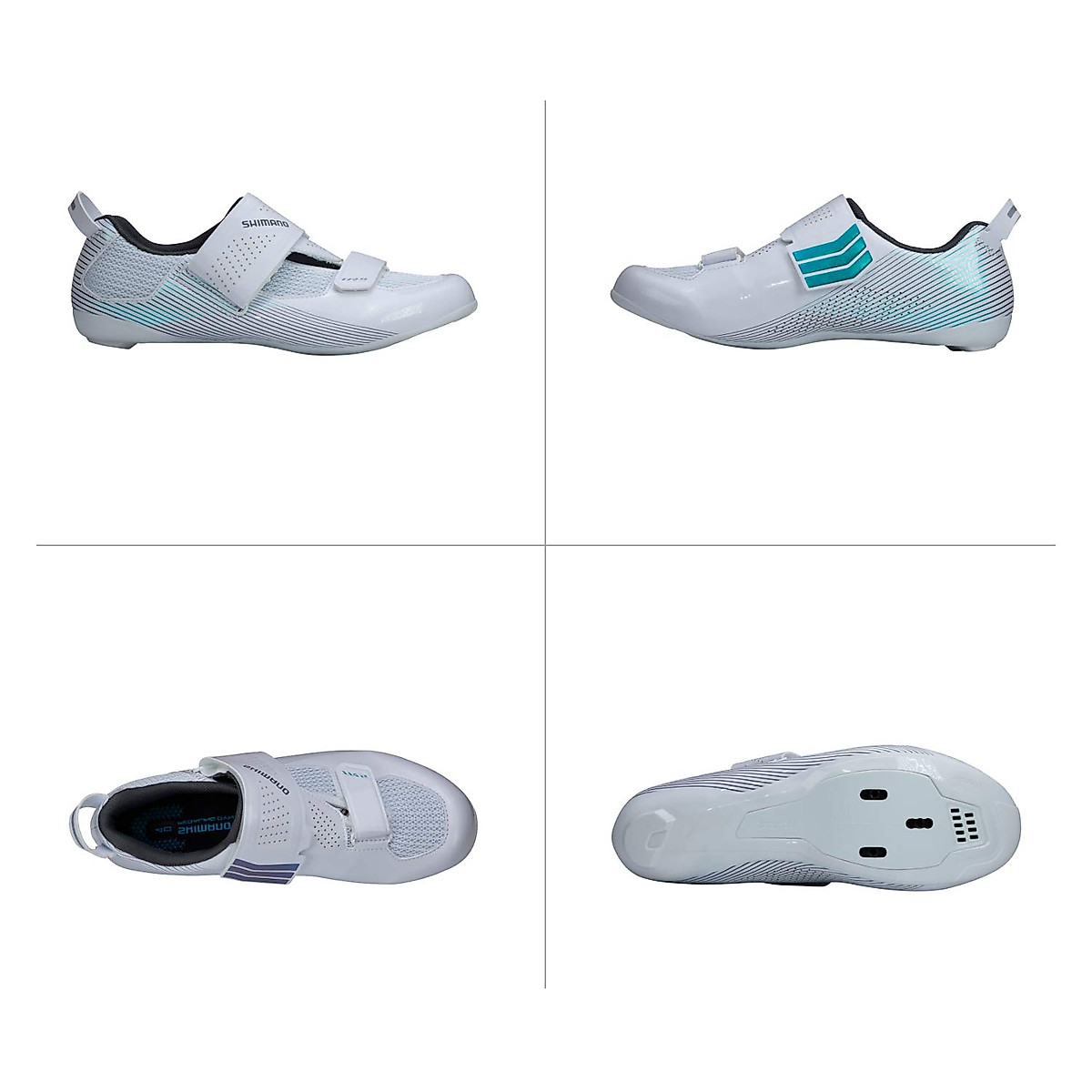 SHIMANO SH-TR501W Specialist Short Course Triathlon Shoe, White, 7-7.5 Women (EU 39)