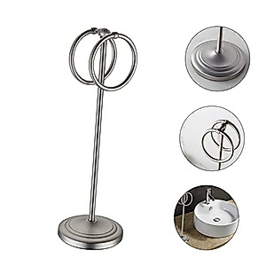 Cabilock 1pc Rings Silver Store Hand Rack Stand Bathroom Fingertip Movable Color Ring Holder Towel Floor-Standing Countertops Kitchen Desktop Accessory Decorative Towels Organizer Vanity