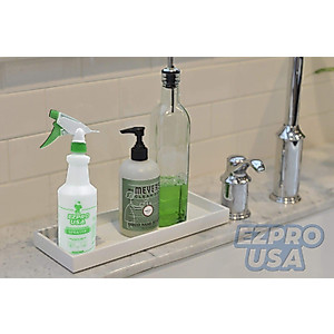 EZPRO USA Small Size Transparent Plastic Empty Spray Bottles Mist for Cleaning Solutions, Spray Bottle with Measurements, Upside Down Squirt Bottle, 4 pack