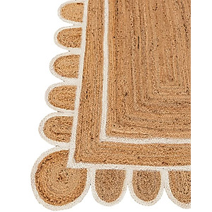 Generic Scallop Jute With White Border (2X3 Feet)