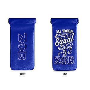 Bad Bananas BBGreek Zeta Phi Beta Paraphernalia - Eyeglasses or Sunglasses Pouch/Case - Sorority Gifts for Women - Official Vendor