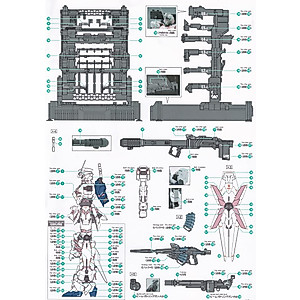 ANSAI High Precision Decals Decal for Hobby MG BARBATOS, MGRX-0 Unicorn VER.KA 1/100 Scale Model KIT (XY-MGX01)