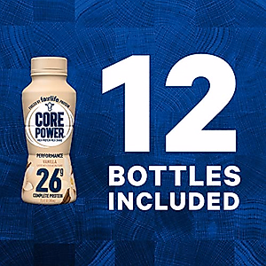 Core Power Protein Shakes (26g), Vanilla, No Artificial Sweeteners, Ready To Drink for Workout Recovery, 11.5 Fl Oz (Pack of 12), Packaging May vary