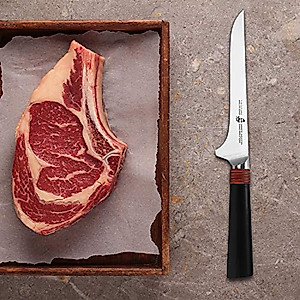 TUO Boning Chef Knife 6 inch Fillet Knife Flexible Kitchen Knife for Fish Chicken and Poultry Cooking Knives, AUS-8 Stainless Steel with Ergonomic Handle Gift Box, Ring Lite Series