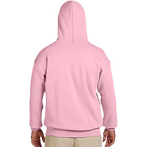 Gildan Men's Heavy Blend Fleece Hooded Sweatshirt G18500 (Large, Light Pink)