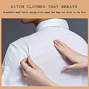 JHPAIOQ Personalized Chef Coat Short Sleeve Food Service Chef Jacket Custom Embroidered Name Chef Shirt Work Uniform for Men Women