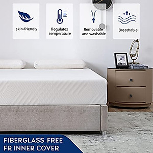 Queen Size Mattress in a Box, 8 inch Bed Mattresses, Cooling Gel Green Tea Memory Foam, Medium Firm