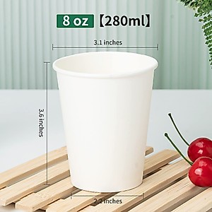 RACETOP 8 oz Coffee Cups [500 pack], Disposable Coffee Cups 8 oz, Hot Coffee Cups, Ideal for Office, Home, Party(8 oz 500 pack