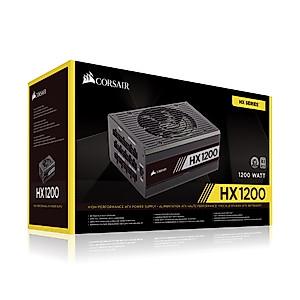 Corsair CP-9020140-UK HX1200 1200 W 80+ Platinum Fully Modular Power Supply Unit - Black